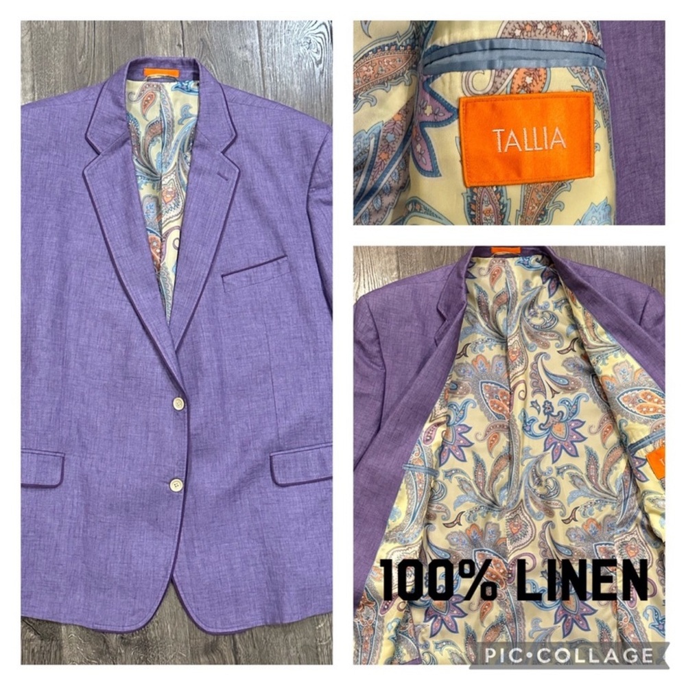 Tallia Lilac Lavender Linen Blazer - Gem